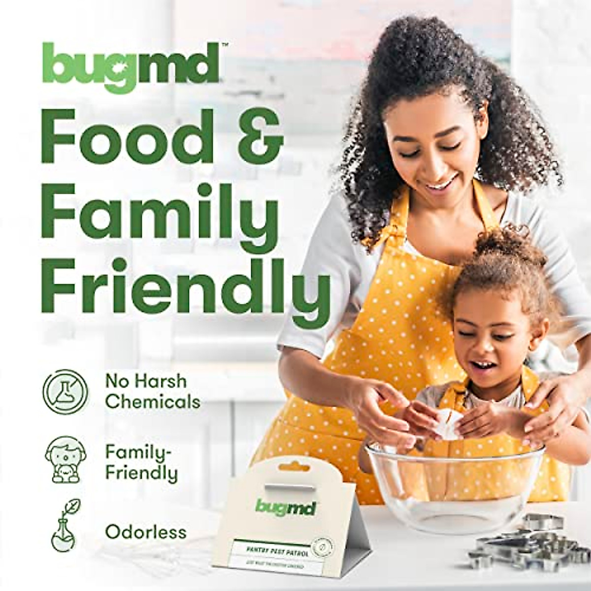 BugMD Pantry Pest Patrol (6 Count) - Moth Traps for Kitchen, Pantry Moth Trap, Bug Trap, Moth Traps for House Pantry, Get Rid of Pantry Moth, Kitchen Moth Trap Killer