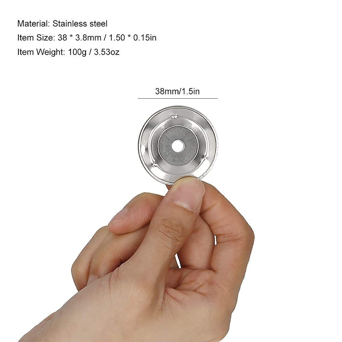 Docona Tambourine Bell Ring 50pcs Tambourine Bell Ring Jingle Bell Stainless Steel for Handbell Tambourine Church Tambourines