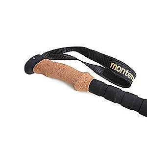 Montem Ultralight 3K Carbon Fiber Hiking/Walking/Trekking Poles - One Pair (2 Poles) … (Black)