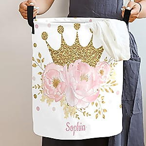 Large Storage Floral Polka Dot Tall Collapsible Laundry Basket Hamper for Dirty Cloth Toys Foldable for Bedroom Bathroom