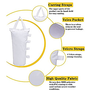 MOPHOEXII Canopy Weights Bag Leg Weight for Pop up Canopy Tent, Sand Bags for Patio Umbrella Instant Outdoor Sun Shelter,4pcs-Pack