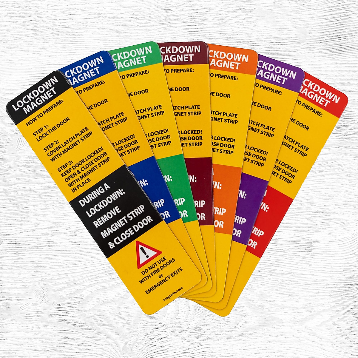 10 Pack - Lockdown Magnetic Strips for School Lockdowns - New and Improved! Durable 40mil Magnetic Strip (Black)…