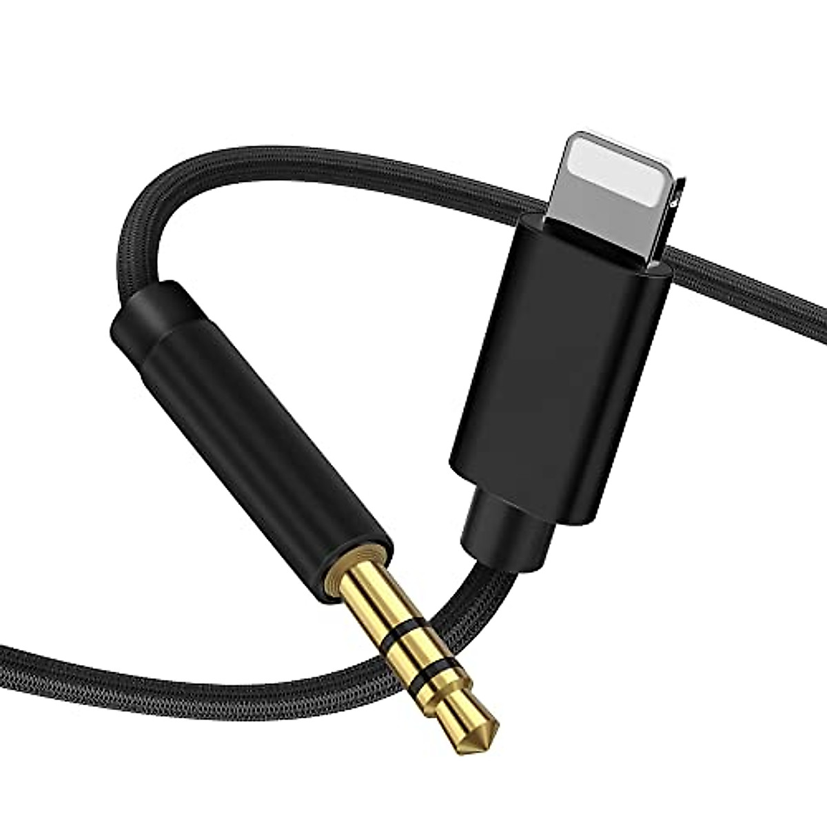 [Apple MFi Certified] Aux Cord for iPhone, Lightning to 3.5mm Aux Stereo Audio Cable Adapter Compatible with iPhone 13/12/11/XS/XR/X/8/7/All iOS for Car Home Stereo, Speaker, Headphone-3.3ft (Black)