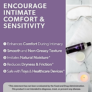 Intimate Rose Velvet Rose Intimate Lubricant Vaginal Moisturizer 8oz - Personal Water Based Lubricant for Women Pleasure & Couples