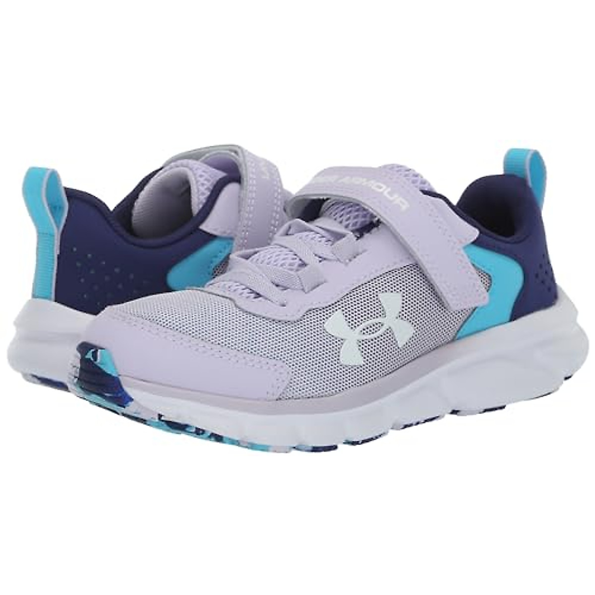 Under Armour Girls' Pre-School Assert 9 Alternate Closure, (502) Nebula Purple/Sonar Blue/White, 2, US