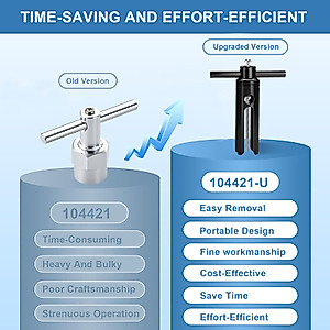 New Upgraded 104421U Cartridge Removal Tool, Cartridge Puller Replacement Compatible with Moen 1200, 1222, 1225 Series Single Handle Posi-Temp Pressure Balanced Tub/Shower Faucet Rough-in Valves