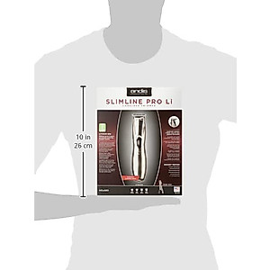 Andis - D-8, Slim-Line Pro Li Cord/Cordless Rechargeable T-Blade Trimmer - for Men/Women/Kids with Carbon Steel Blade, Bump Free Tech, Zero Cuts, Low Irritation & Li-ion Lithium Battery - 300g, Gold