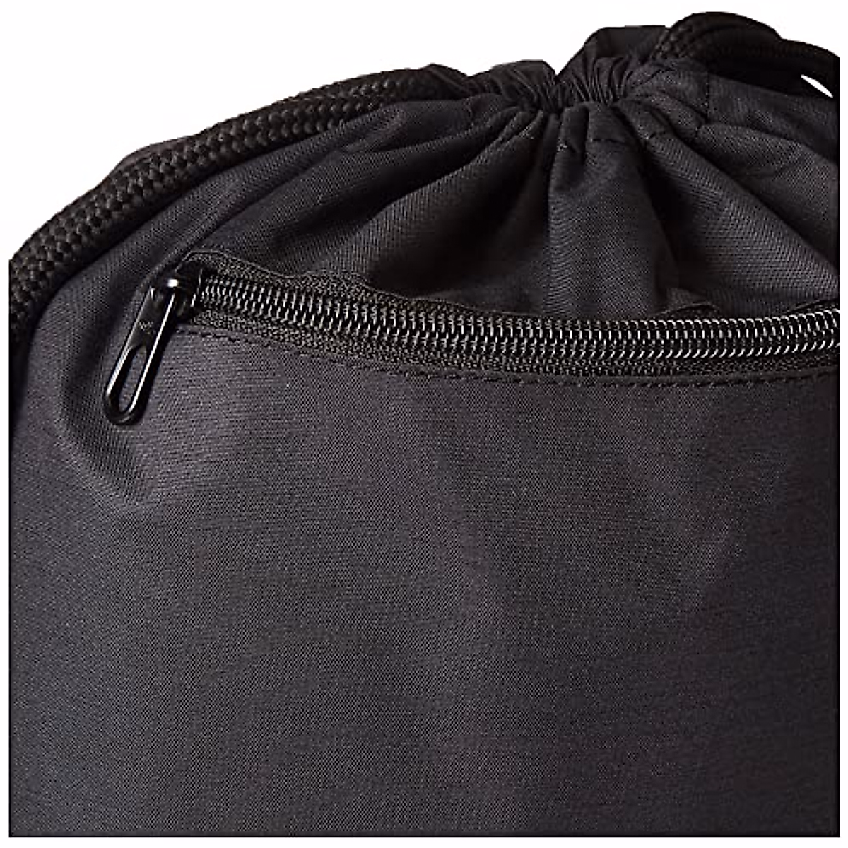 Nike Brasilia Training Gymsack, Drawstring Backpack with Zipper Pocket and Reinforced Bottom, Black/Black/White