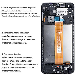for Samsung Galaxy A12 SM-A125U/A125F/A127DL Display Digitizer Screen Replacement Kit with Frame and Repair Tool