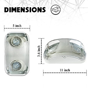 Ciata Led Emergency Lights for Business with Battery Backup, Outdoor Emergency Lighting Commercial in Thermo Plastic Housing with Two Halogen Ultra Bright Lamp Heads, Emergency Egress Light