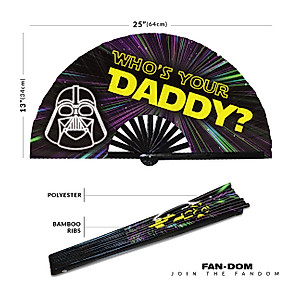 Daddy Please Daddy Yes, Daddy? DILF Sugar Daddy Come to Daddy Who's your daddy? Call me Daddy Dom Daddy Issues Hand Fan UV Glow (Style 7)