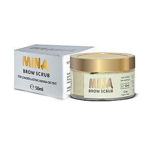 MINA Brow Scrub | For Long-Lasting Henna Or Tint | Natural Extracts Gently Exfoliate The Skin | Prepare The Area For Henna Or Tint 50ml