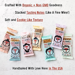 Taos Bakes Snack Bars - Crowd + Pleaser All-In-One Variety Pack - Gluten Free, Non-GMO, Healthy Granola Bars - Nutritious & Delicious Baked Bars - (12 Pack, 1.8oz Bars)