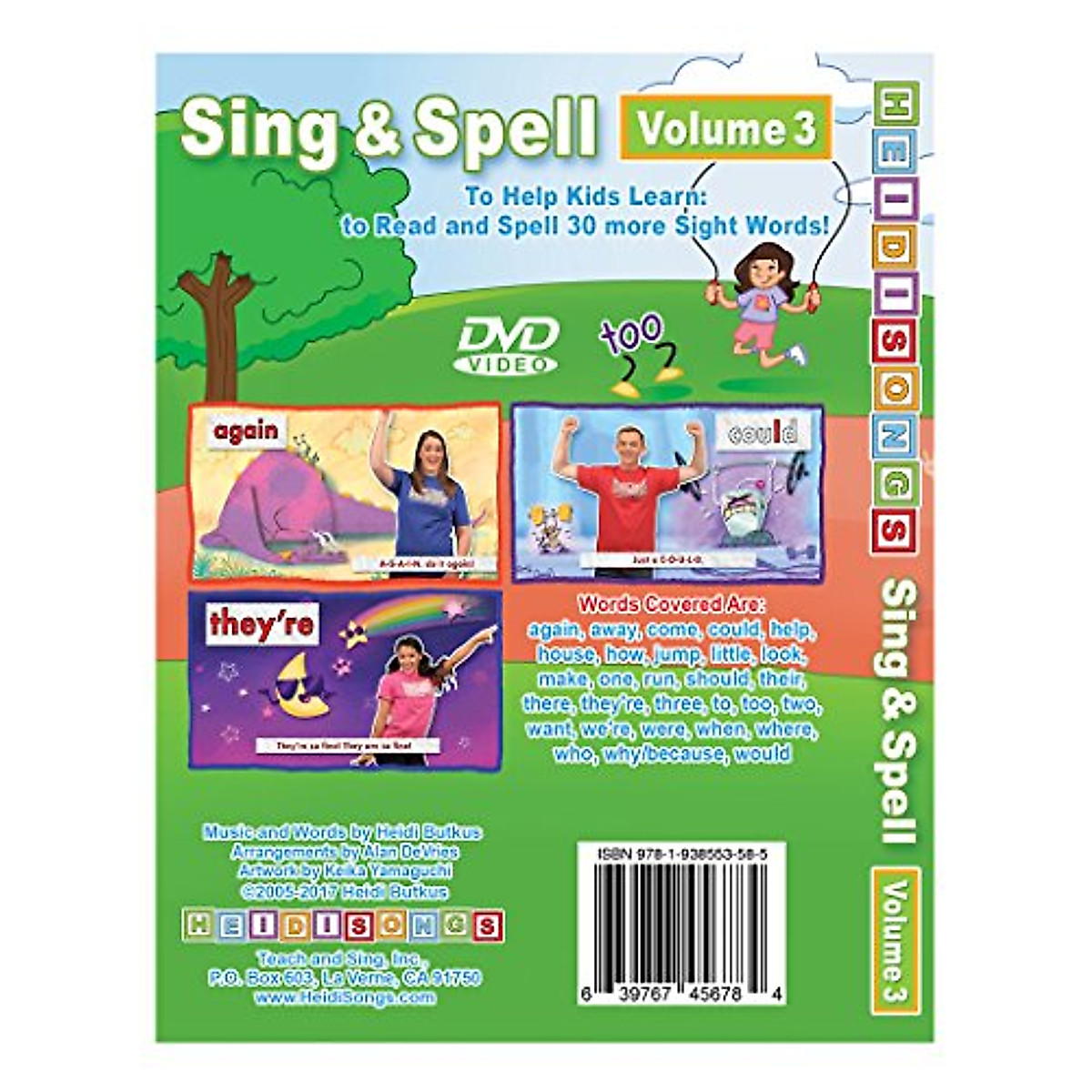 Sing & Spell Vol. 3 Animated DVD