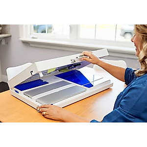 Worky 15-in-1 Home Office Portable Workstation Desk with Built-in Storage, 3.5" D x 26" W x 16.5" H, 14 Lbs, White