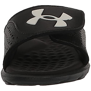 Under Armour Boys' Ignite Pro Slide, (001) Black/Black/White, 2, US