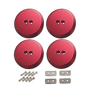 Dewhel Jack Pad Adapter Billet Anodized Red Aluminum Floor Jack for Corvette C8/C7/C6 Premium Bolt on Jack Points - 4 Pack¡­