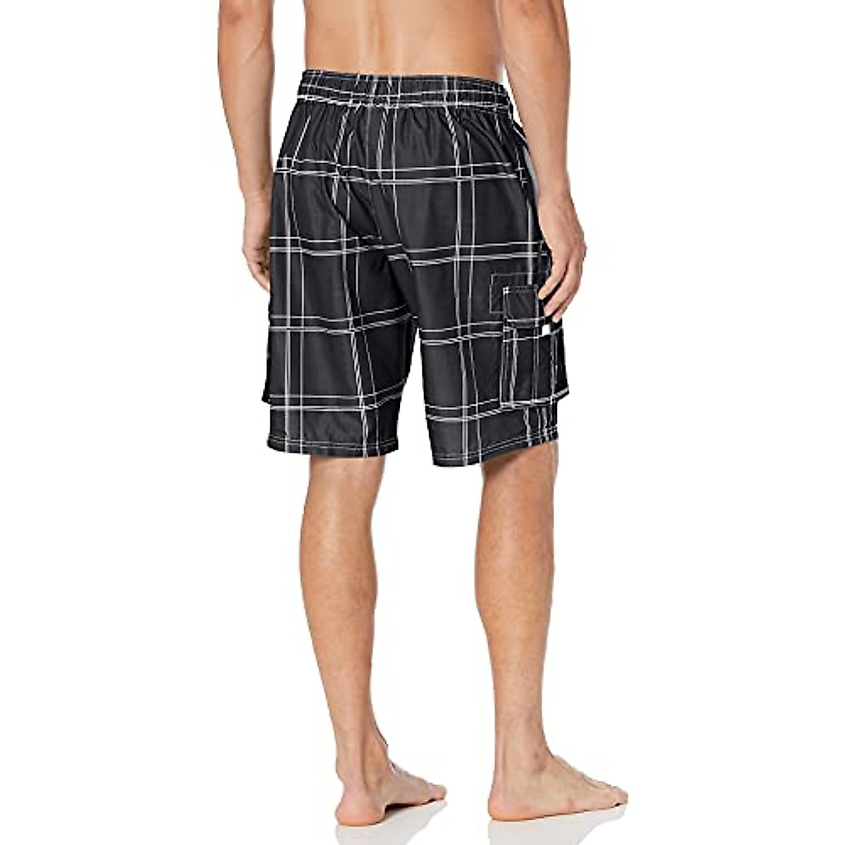 Kanu Surf Men's Swim Trunks (Regular & Extended Sizes), Flex Black, Large