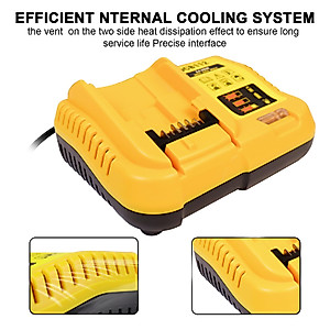 Battery Charger Replacement for Dewalt 12V 20V and 60V MAX Lithium-Ion Battery DCB112 for DCB205 DCB112 DCB201 DCB200 DCB612 DCB609-2 DCB609 DCB606 DCB606-2 DCB208 DCB206 DCB206-2 DCB204 DCB203
