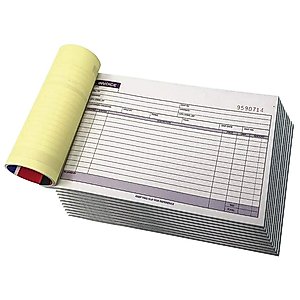 5 Pack Large Sales Order Book Receipt Invoice Duplicate Carbonless 50 Sets 5.5" X 8"5 - Horizontal