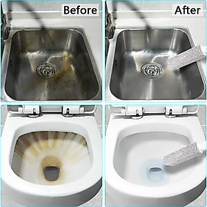 4TH Pumice Stone for Toilet Bowl Cleaning,Powerfully Remove Stubborn Stains： Limescale,Hard Water Ring,Calcium Buildup,Iron,Rust