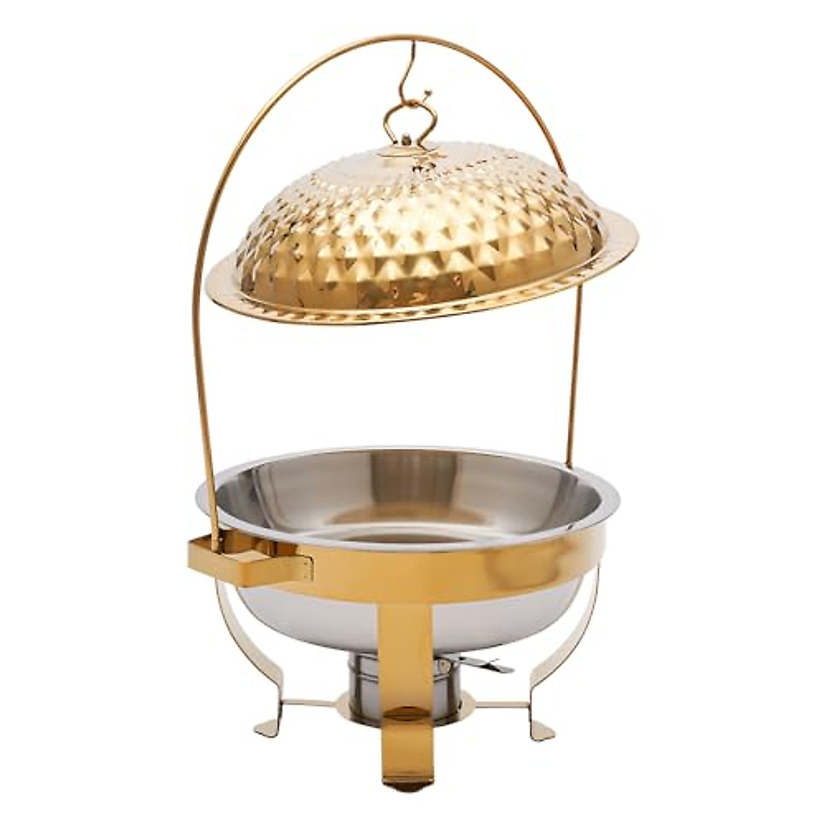 Stainless Steel and Buffet Warmers Set,4.5l Round Stainless Steel Chafing Dish Buffet Setfor Buffet,Controllable Alcohol Fuel Tank,with Lid,for Hotels, Buffets, Restaurants, Family Gatherings