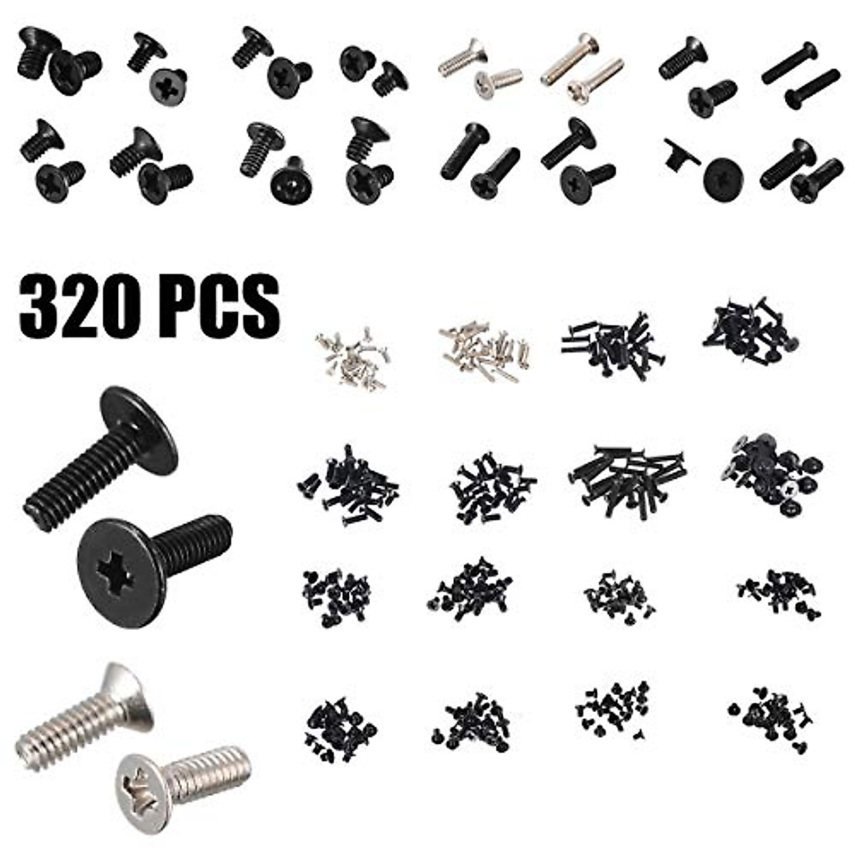 Jyving 320pcs New Laptop Screws Notebook Screws Set for IBM HP Sony Toshiba DELL THINKPAD Samsung ACER