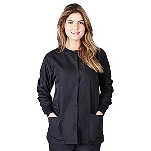 M&M SCRUBS Women's Scrub Jacket Medical Scrub Jacket M Black