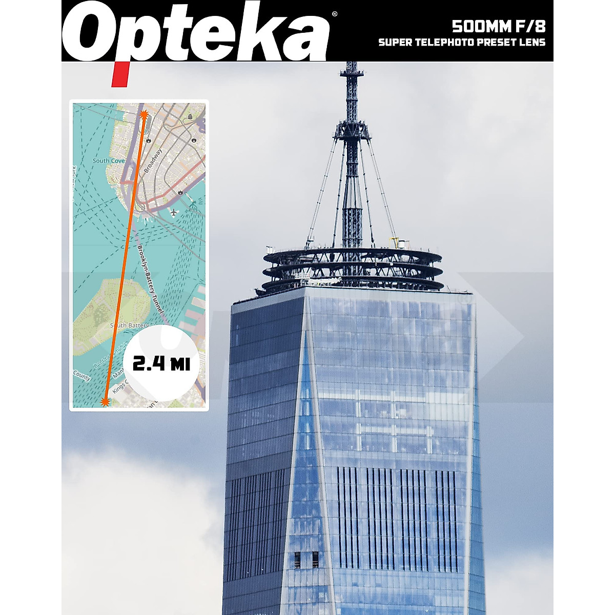 Opteka 500mm/1000mm f/8 Manual Telephoto Lens for Canon EF EOS 90D, 80D, 77D, 70D, 60D, 60Da, 1Ds, Mark III II 7D, 6D, 5D, 5DS, Rebel T8i, T7i, T7s, T7, T6s, T6i, T6, T5i, T5, T4i, SL3, SL2 (White)