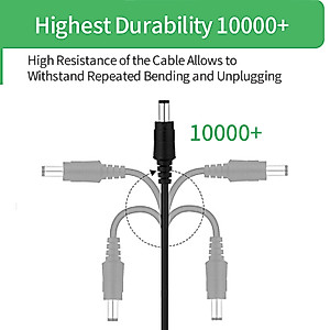2-Pack AC to DC 5V 1A Power Supply Plug 5.5mm x 2.1mm UL Listed FCC