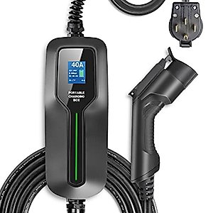 BESENERGY 40 Amp EV Charger Level 2 NEMA 14-50 220V-240V Upgraded J1772 Portable EV Charging Cable, 20 ft Electric Vehicle Charger Compatible with All EV Car