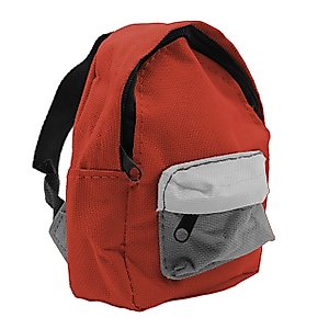 Teak Tuning Fingerboard Backpack Case, Red - 5" x 3.75" - Miniature Canvas Bag for Tuning Travel & Storage