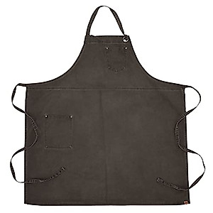 Chef Works Unisex Dorset Chefs Bib Apron, Pewter, One Size