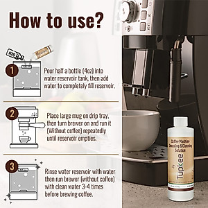 Coffee Machine Descaling Solution - Made in the USA - 2 Uses Per Bottle - Universal Cleaning Descaler for Keurig Coffee Machines, Nespresso, Breville, Delonghi All Single Use Coffee Maker - Pack of 2