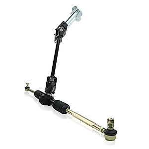FLYPIG 445mm Steering Wheel Parts Assembly Kit 110cc Go Kart Adjustable Shaft Gear Rack Pinion Tie Rod Rack Steering Wheel Parts Assembly For 110cc Quad Parts