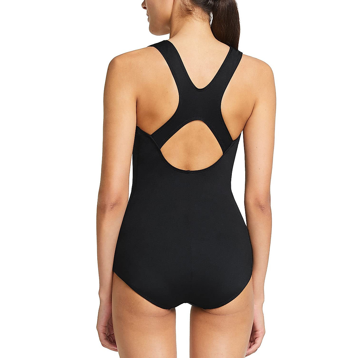 BALEAF Women's One Piece Bathing Suit Conservative Athletic Racerback One Piece Training Swimsuit Swimwear Black 36