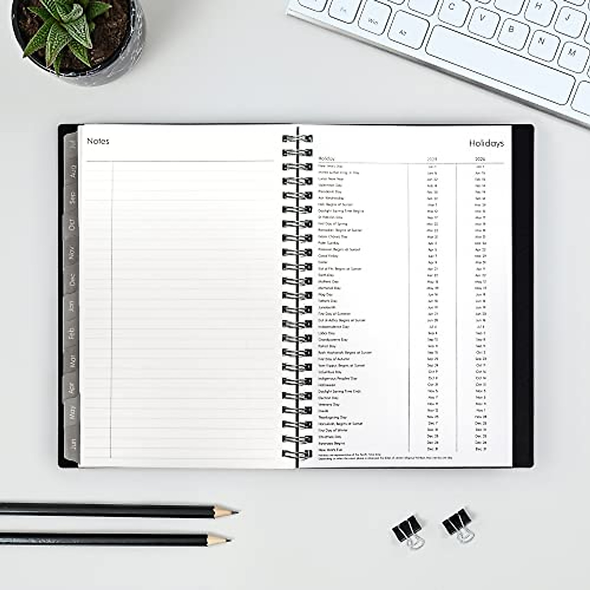 Blue Sky 2023-2024 Academic Year Weekly and Monthly Planner, 5" x 8", Flexible Cover, Wirebound, Enterprise (144720)