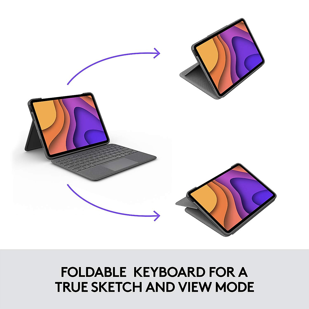 Logitech Folio Touch iPad Keyboard Case with Trackpad and Smart Connector for iPad Air (4th Generation) – Graphite Apple Exclusive