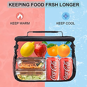 BUDO Lunch Bag for Women Men, Insulated Reusable Lunch Box for Work Office Picnic Beach, Leakproof Cooler Tote Bag with Adjustable Shoulder Strap (Grey)