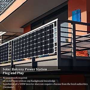 Y&H 500W Grid Tie Inverter DC16V-28V MPPT Pure Sine Wave AC110V Output for 12V Solar Panel,Adjutable 12V Battery Discharge