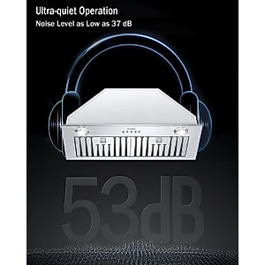 EALLMALL Range Hood Insert 30 Inch, 770 CFM Range Hood Insert, Ducted/Ductless Insert Range Hood, 3-Speed Vent Hood Insert, Stainless Steel Hood Range Insert, Built In range Hood, Kitchen Hood,FC-30-1