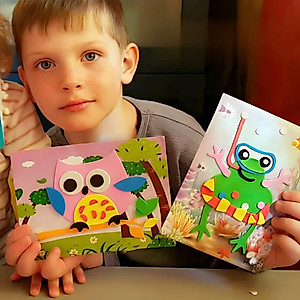 20pcs 3D EVA Foam Sticker Puzzle Game DIY Cartoon Animal Learning Education Toys for Toddler Kids Art Craft Kits (kidslove A)