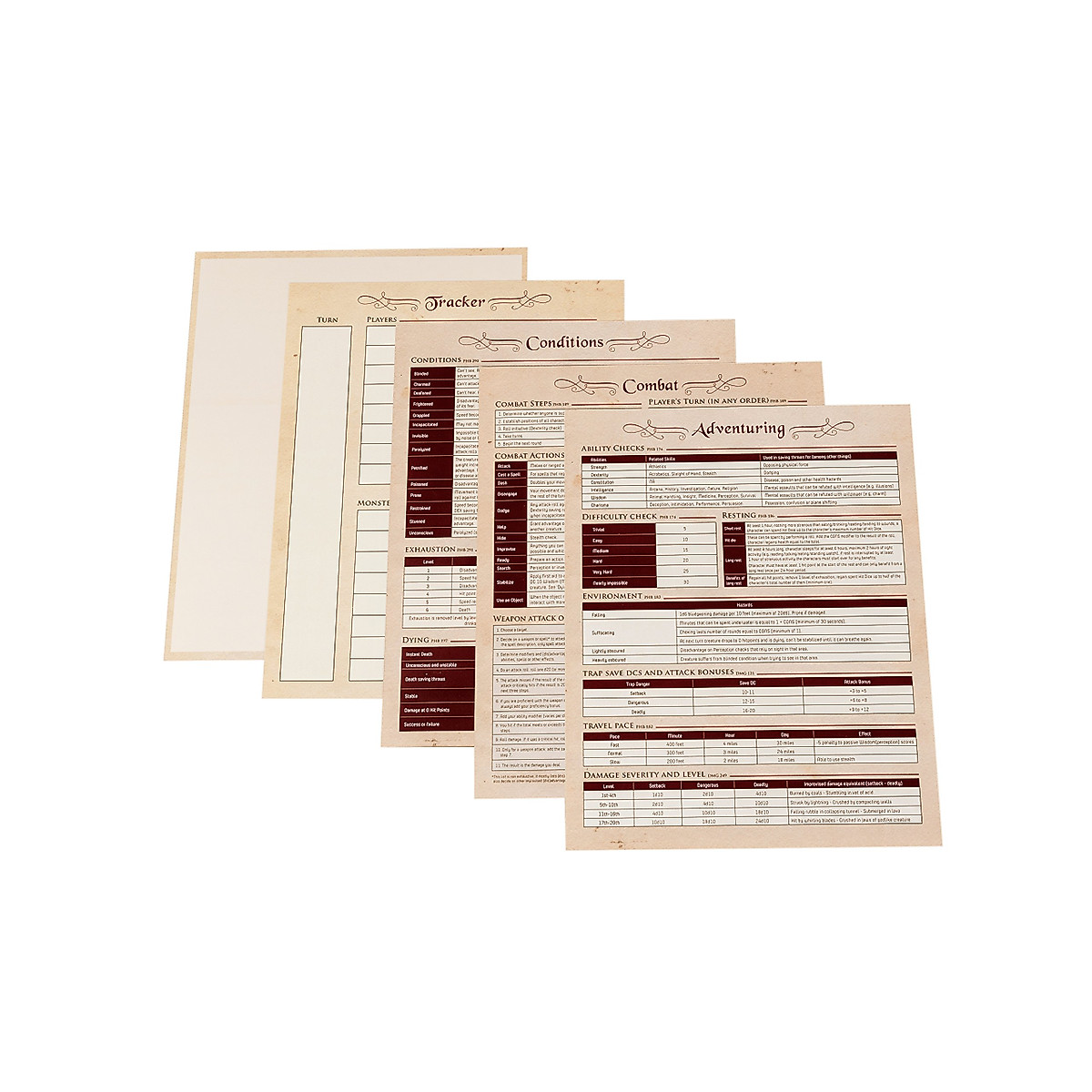 Hexers Game Master Screen, Compatible with Dungeons and Dragons, DND DM Pathfinder RPG Role-Playing, 4 Customizable Panels Inserts Included That Slide into The Pouches, Dry Erase Tracker Sheet