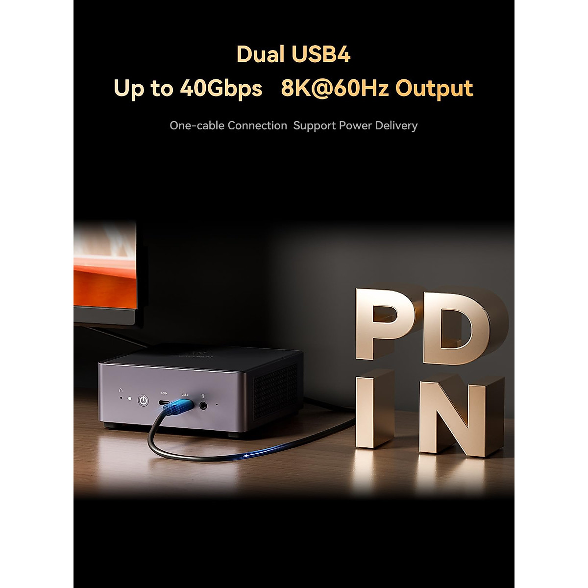 MINISFORUM Venus Series UM790 Pro Mini PC AMD Ryzen 9 7940HS(8C/16T, up to 5.2GHz) 32GB DDR5 512GB PCIe4.0 SSD Micro PC, 2xUSB4(PD|8K)/ 2xHDMI(4K)/ BT5.2/ 4xUSB3.2 Mini Tower PC