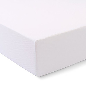 Serenia Sleep 14" Deluxe Height Gel Memory Foam Mattress, Made in USA, Queen, White/Off White