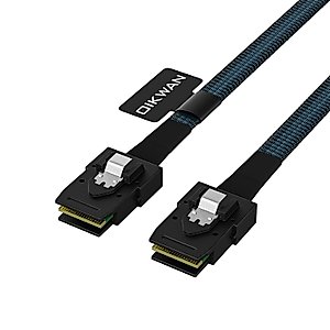 OIKWAN Internal Mini SAS to Mini SAS Cable, SFF8087 36 Pin to SFF8087 36Pin Data Cable Male Cord for Server, Raid Controller, SAS/SATA HBA, Data Storage System-2.6FT