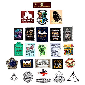 Conquest Journals Harry Potter Wizarding World Vinyl Stickers, Set of 60 Unique Stickers Including 5 Holograms, Waterproof and UV Resistant, Great for All Your Gadgets, Potterfy All The Things