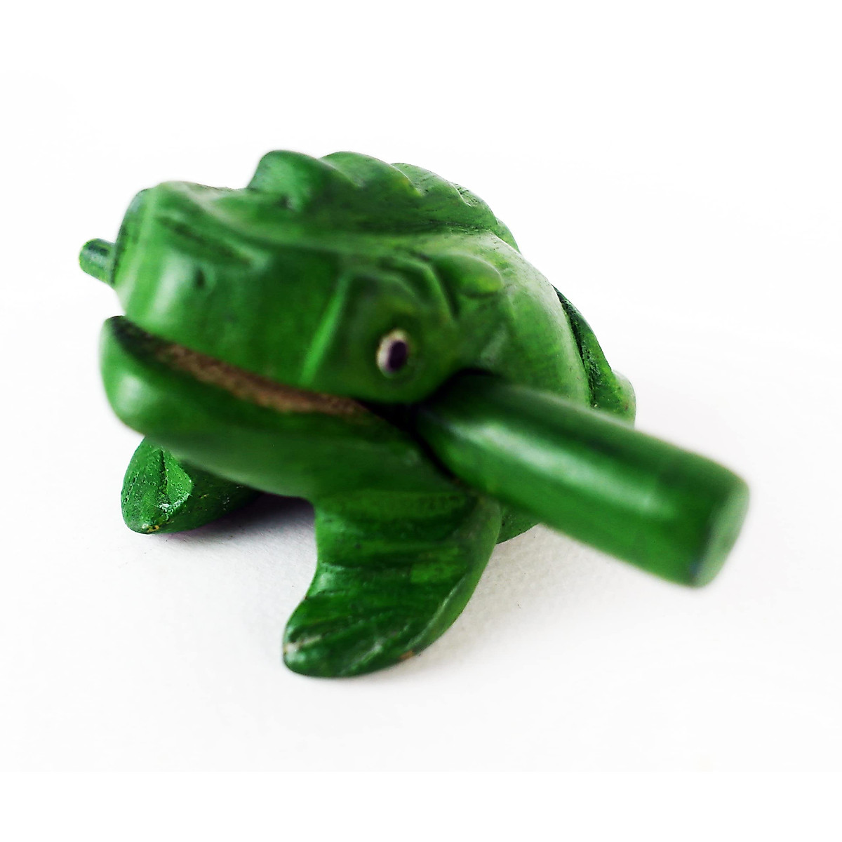 Guiro Percussion Instruments Wooden Frog 3 Pieces Set of 3 Natural Wood Güiro Frog 10-8-5 cm Black Green Wood Carving
