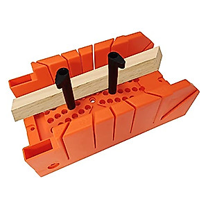 ACEgoes 12" Miter Box with Saw Included, Reinforced Steel Back Saw for Accurate Cutting, Preset 90 Degree 45 Degree 22.5 Degree and 0 Degree Cuts, 4-1/2in x 3in (width x Height) Cutting Capacity