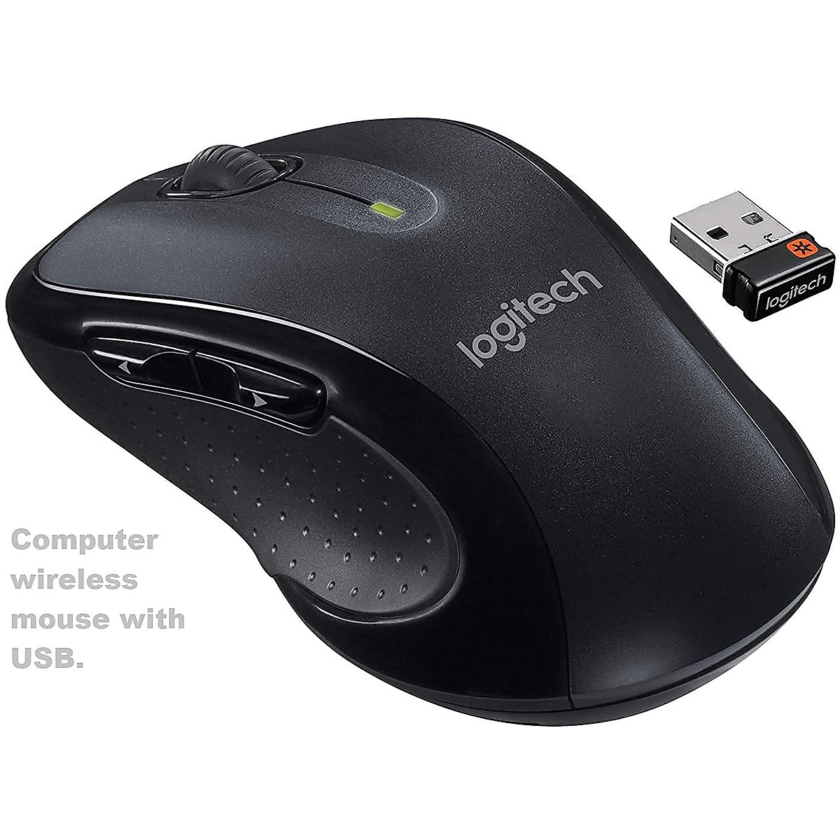 Vexko Bundle Logitech Mouse M510 Wireless Computer with USB Unifying Receiver Ergonomic Mouse Pad with Gel Wrist Rest (Black)
